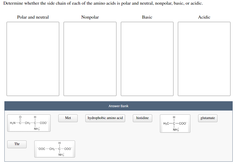Solved Determine whether the side chain of each of the amino | Chegg.com