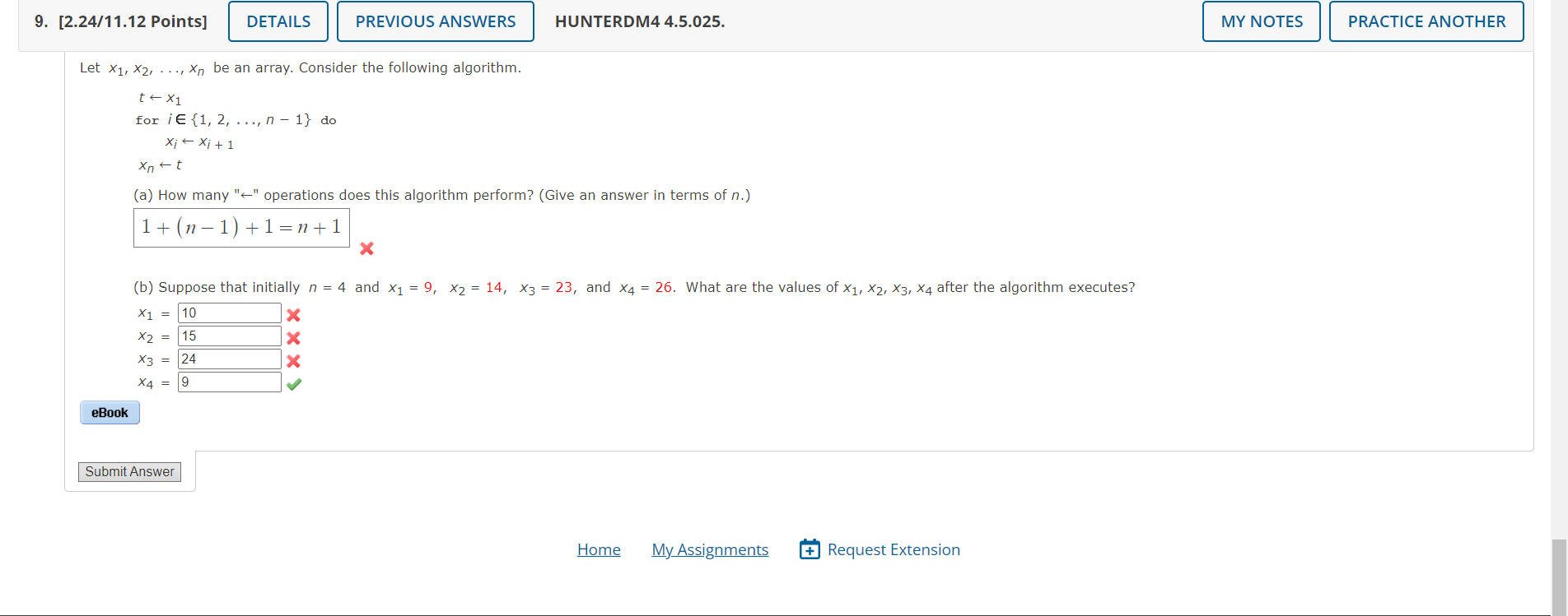 Solved Let x1,x2,dots,xn ﻿be an array. Consider the | Chegg.com