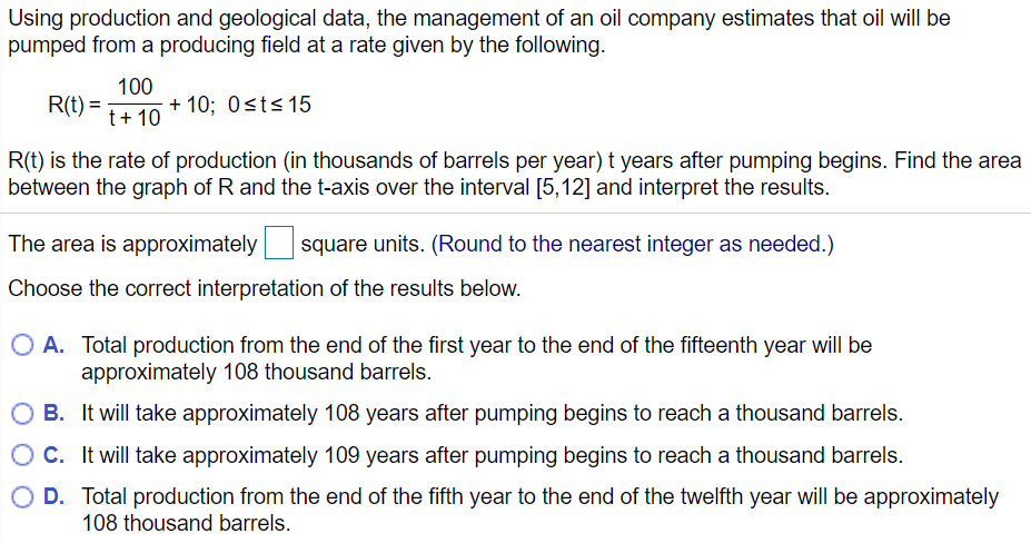 Solved Using production and geological data, the management | Chegg.com