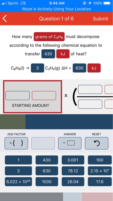 Solved 6:45 AM Waze is Actively Using Your Location Sprint | Chegg.com