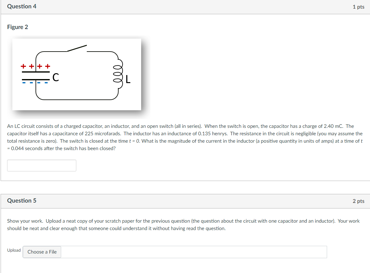 Solved An LC circuit consists of a charged capacitor, an | Chegg.com