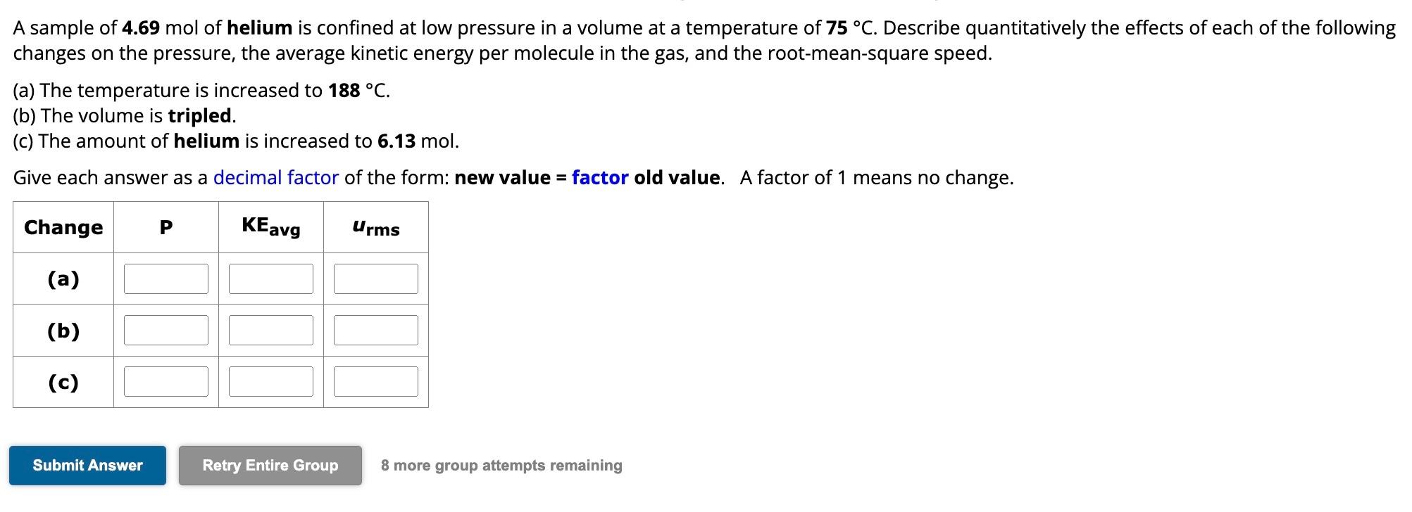 Solved A sample of 4.69 mol of helium is confined at low | Chegg.com