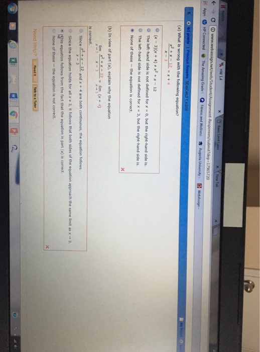 Solved The left-hand side is not defined for x 0, but the | Chegg.com