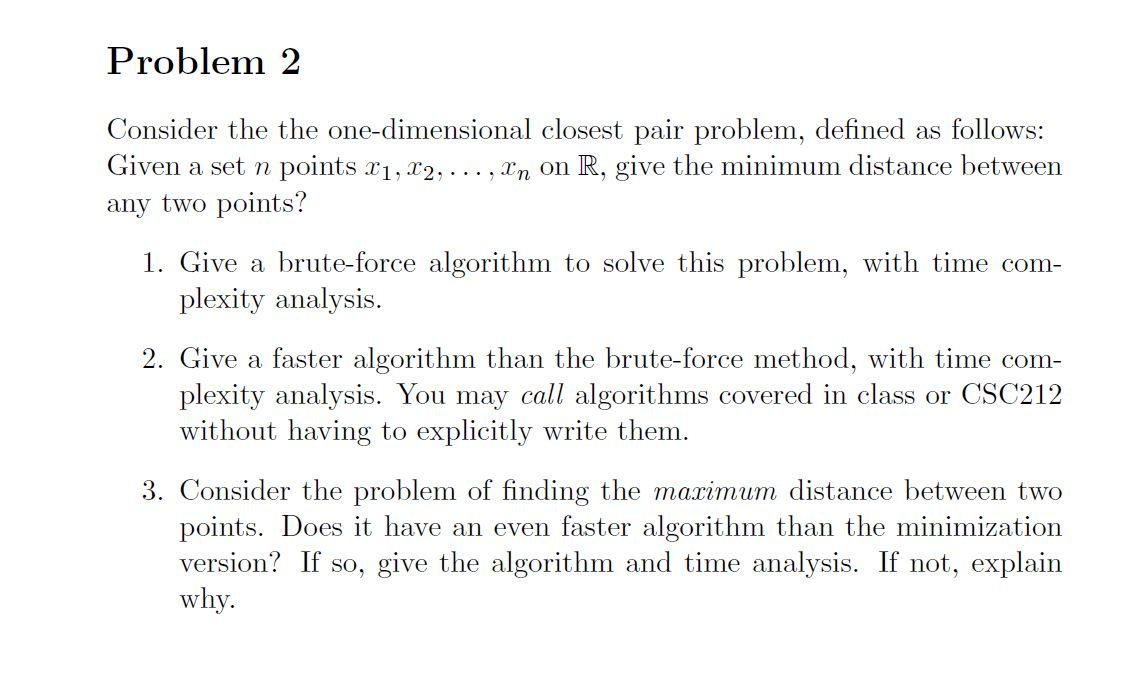 Solved Problem 1 Consider the following brute-force | Chegg.com