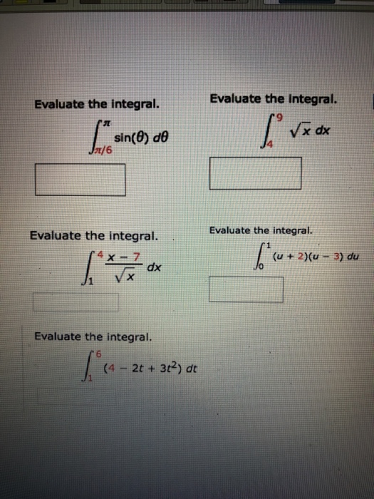 Solved Evaluate the integral. Evaluate the integral. 9 | Chegg.com