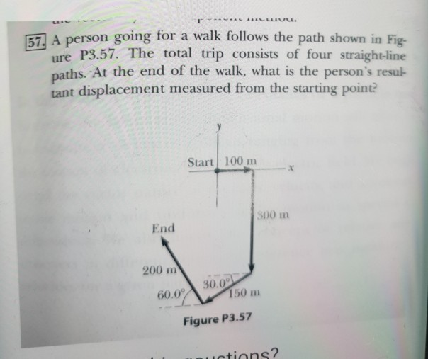 Solved A person going for a walk follows the path shown in | Chegg.com