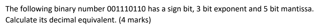 Solved The following binary number 001110110 ﻿has a sign | Chegg.com