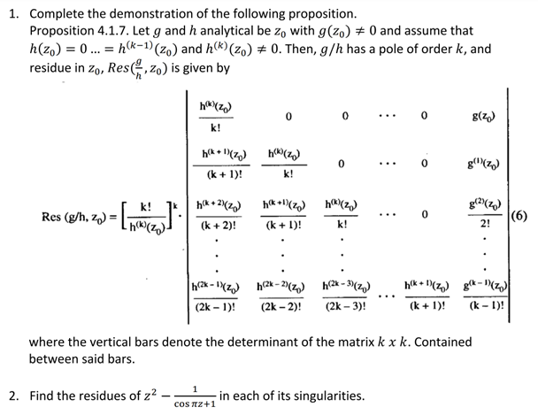 1. Complete the demonstration of the following | Chegg.com