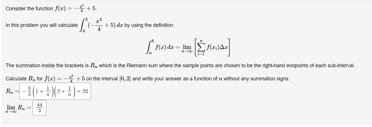 Solved Consider the function f(x)=-x24+5.In this problem you | Chegg.com
