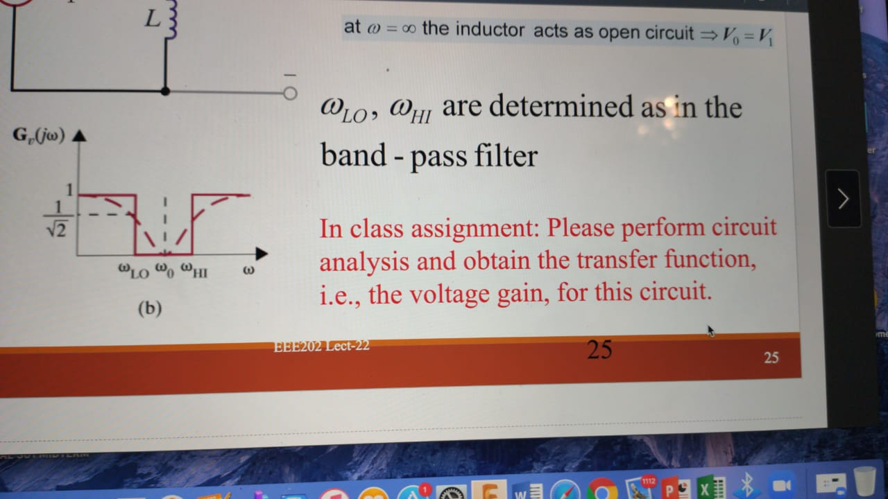 Solved Please perform circuit analysis (band reject filter) | Chegg.com