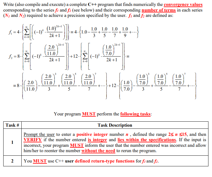 Solved Write (also compile and execute) a complete C++ | Chegg.com