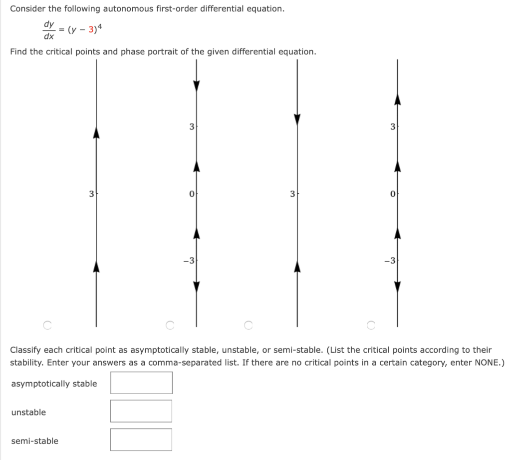 Solved Consider the following autonomous first-order | Chegg.com