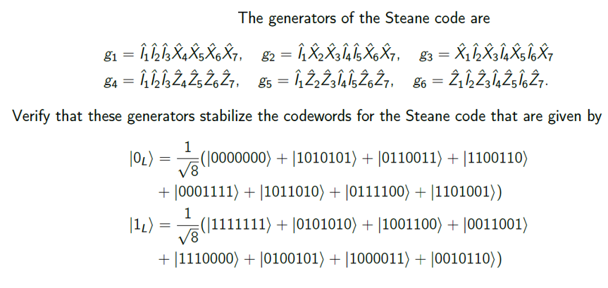 Solved The generators of the Steane code are | Chegg.com