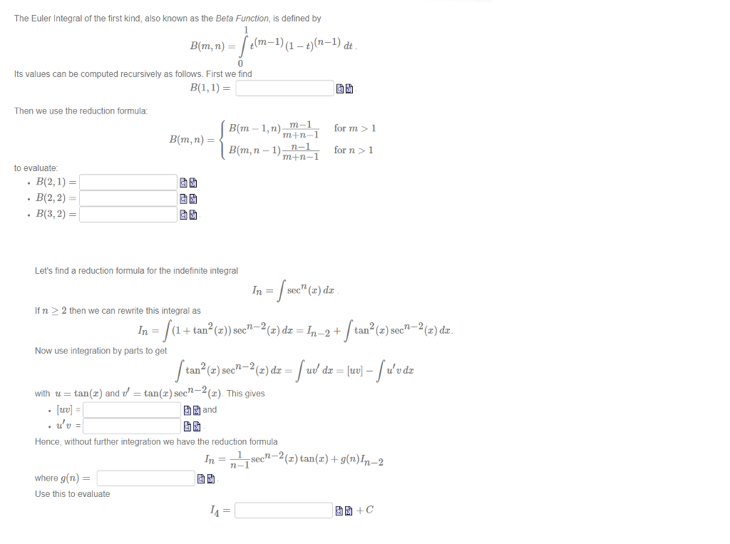 Solved The Euler Integral of the first kind, also known as | Chegg.com