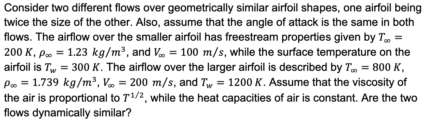Solved = Consider two different flows over geometrically | Chegg.com