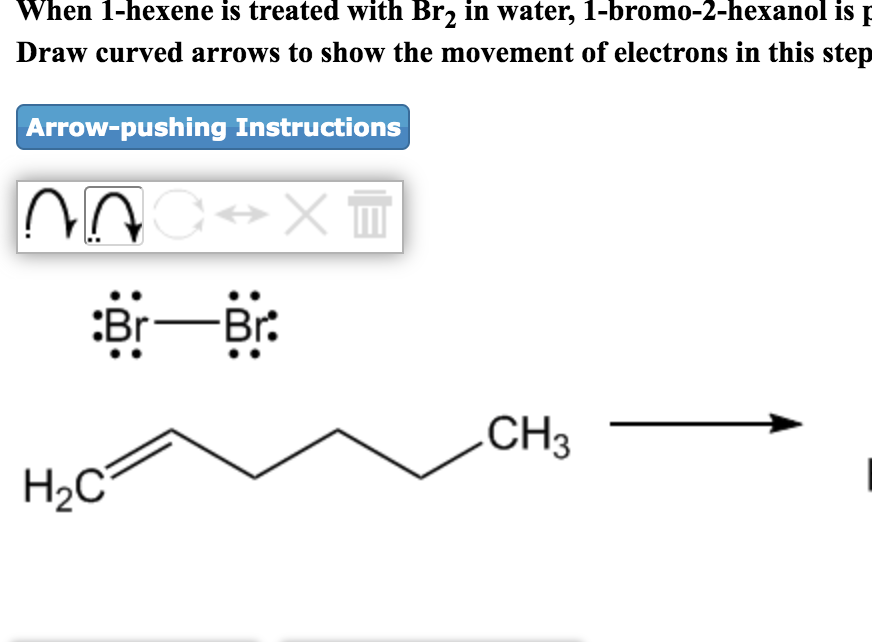 Solved When 1-hexene is treated with Br2 in water, | Chegg.com
