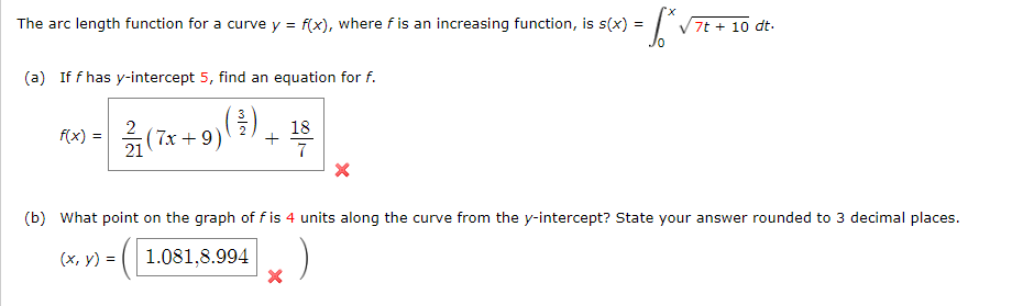 Solved The arc length function for a curve y=f(x), where f | Chegg.com Solved The arc length function for a curve y=f(x), where f | Chegg.com