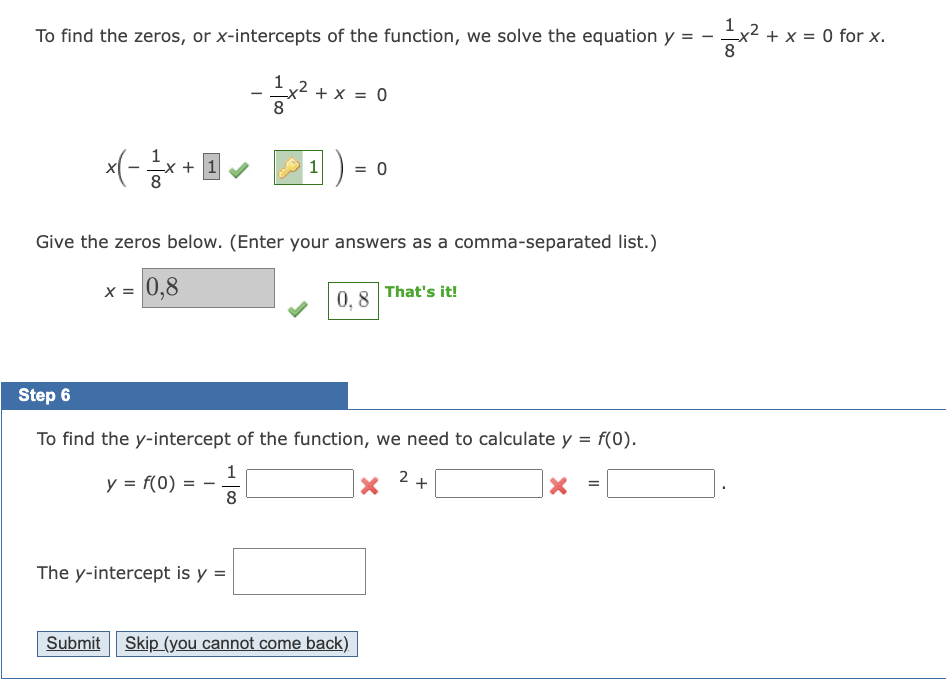 Solved To find the zeros, or x-intercepts of the function, | Chegg.com