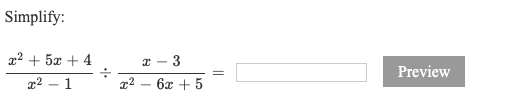 Solved Simplify: 22 +53 +4 22 - 1 . 2-3 6x + 5 Preview | Chegg.com