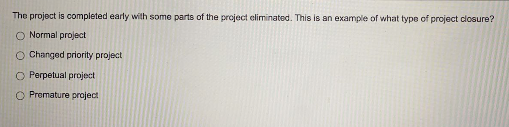 Solved The project is completed early with some parts of the | Chegg.com
