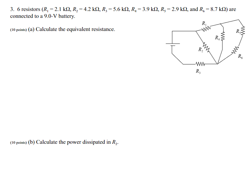 Solved 3. 6 resistors | Chegg.com