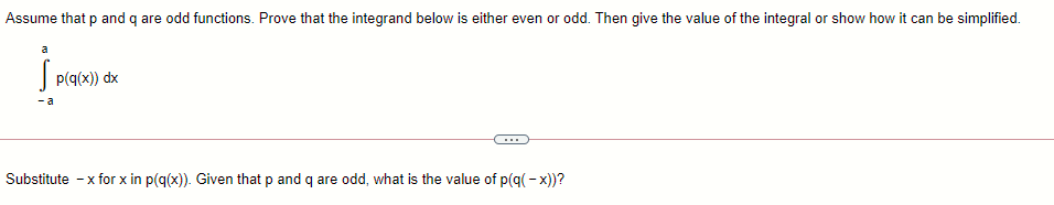 Solved Assume that p and q are odd functions. Prove that the | Chegg.com