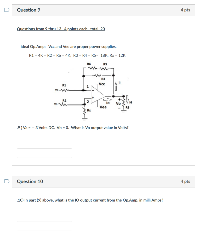 Solved Question 9 4 pts Questions from 9 thru 13 4 points | Chegg.com