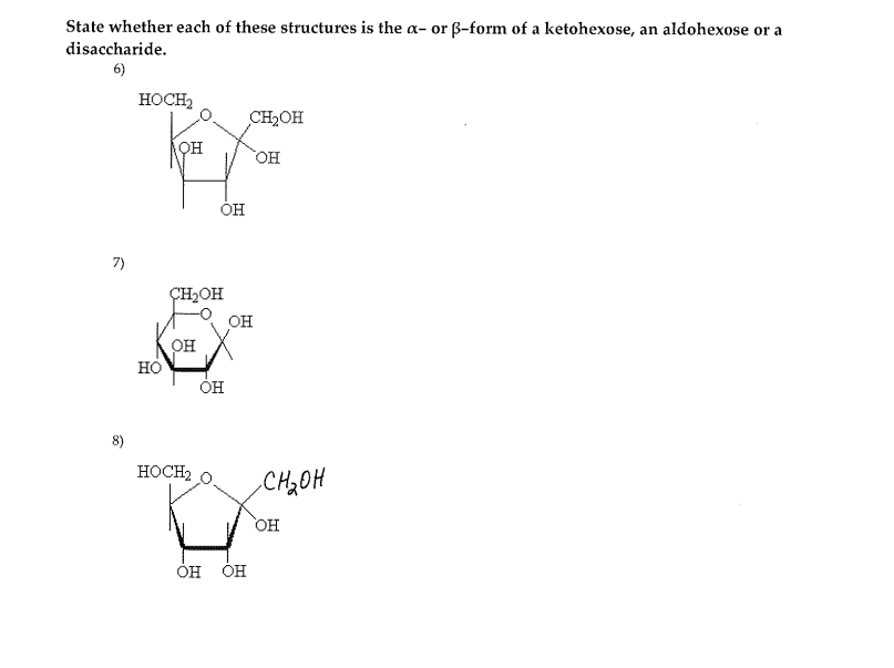 Solved State whether each of these structures is the α - or | Chegg.com