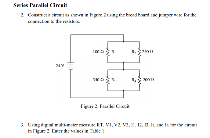 Solved Lab report - Experiment 2 - Series Parallel | Chegg.com