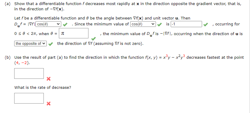 Solved (a) Show that a differentiable function f decreases | Chegg.com
