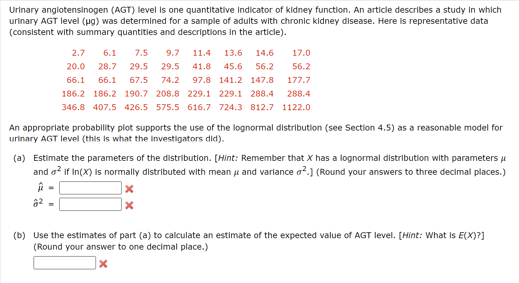 Solved Urinary angiotensinogen (AGT) level is one | Chegg.com