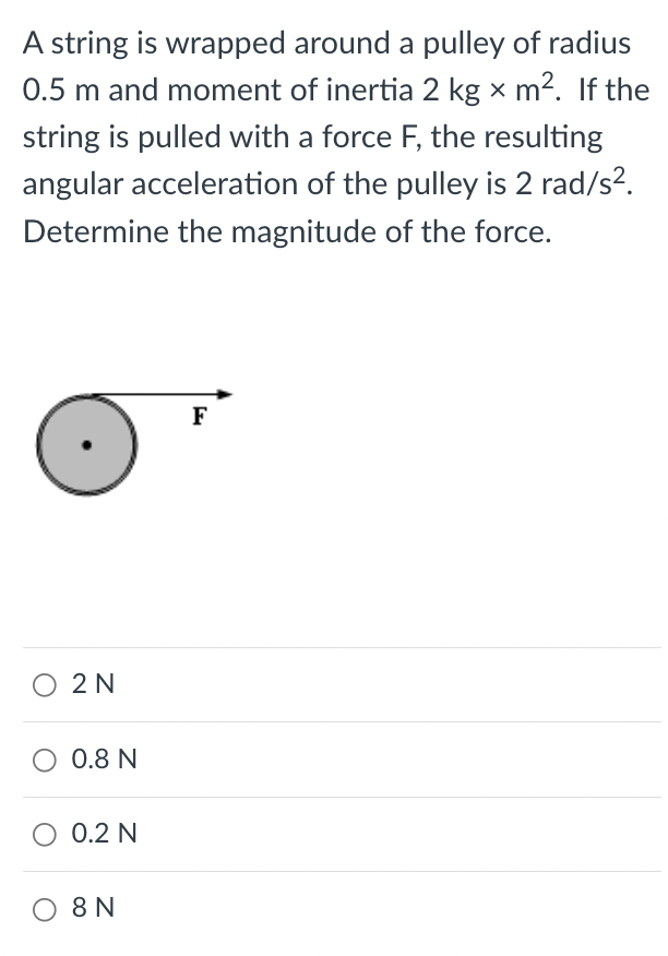 [Solved]: A string is wrapped around a pulley of radius