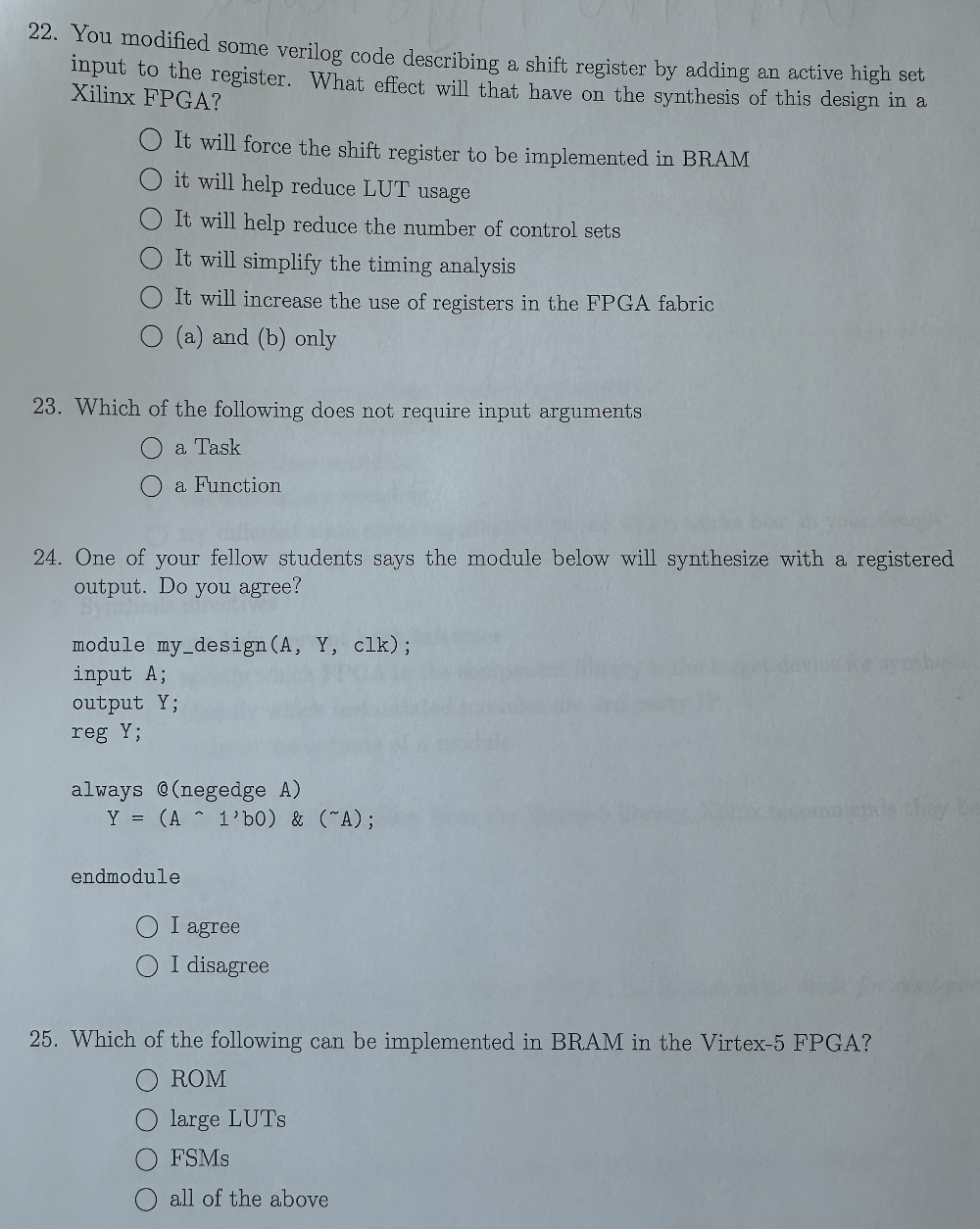 Solved 22 You Modified Some Verilog Code Describing A Shift 3533