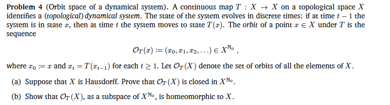 Solved (Transitivity). A discrete-time (topological) | Chegg.com
