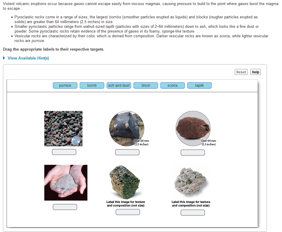 Solved Violent volcanic eruptions occur because gases cannot | Chegg.com
