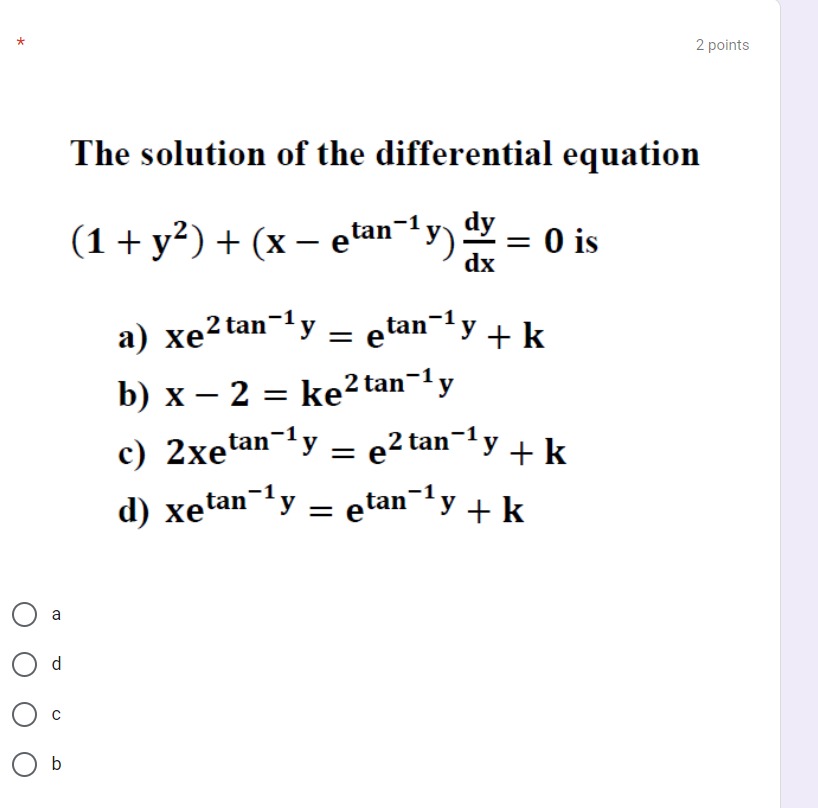 Solved The solution of the differential | Chegg.com