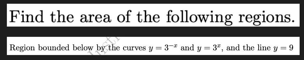 Solved Find the area of the following regions. Region | Chegg.com