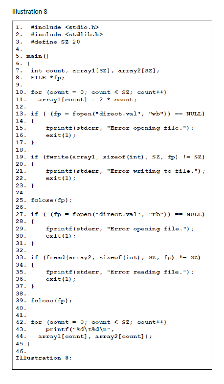 Solved QUESTION 1 In Illustration 8, the file "direct.val" | Chegg.com