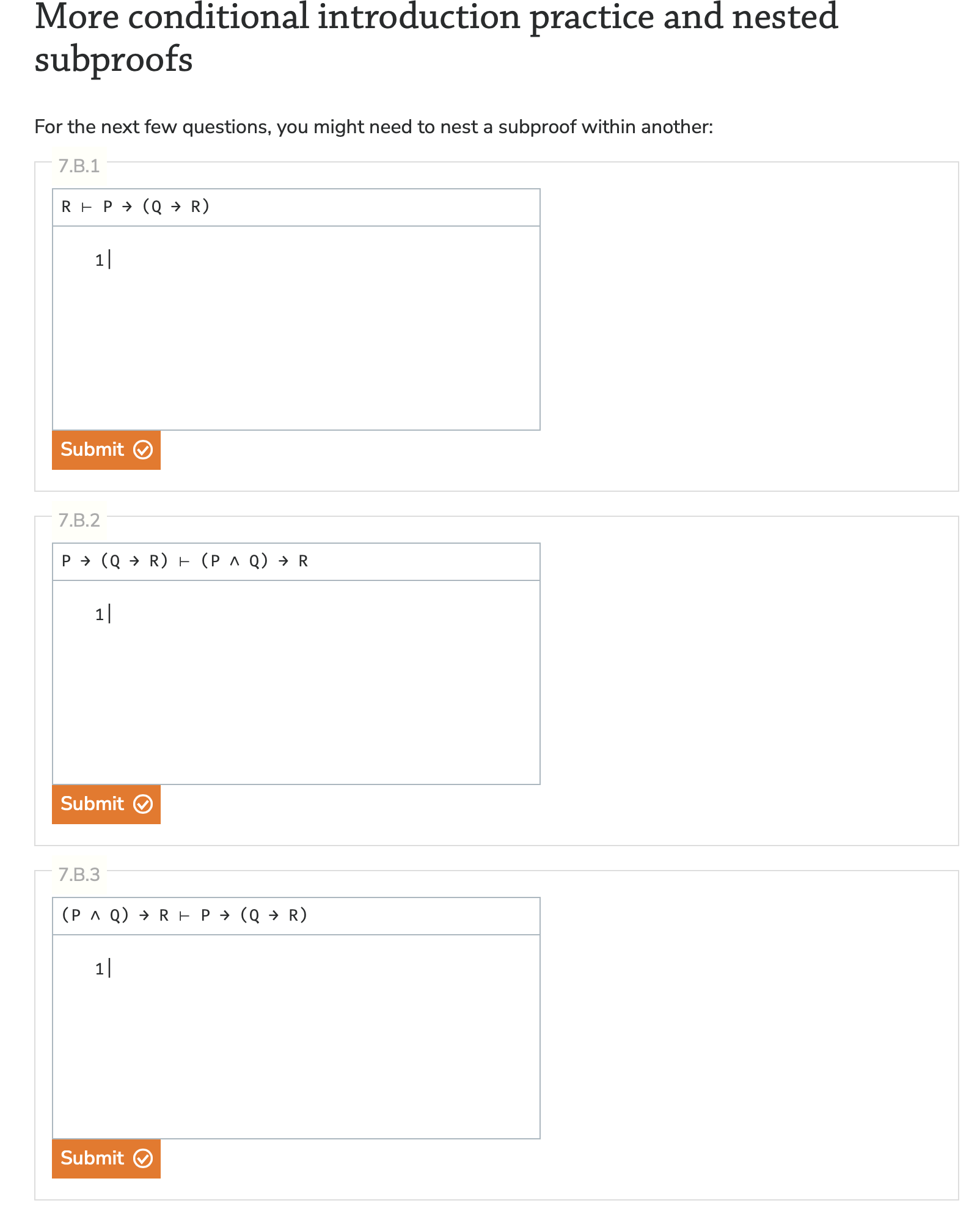 Solved subproofsFor the next few questions, you might need | Chegg.com
