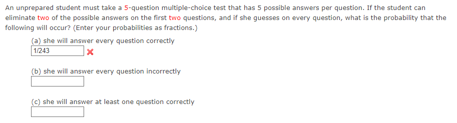 Solved An unprepared student must take a 5 -question | Chegg.com