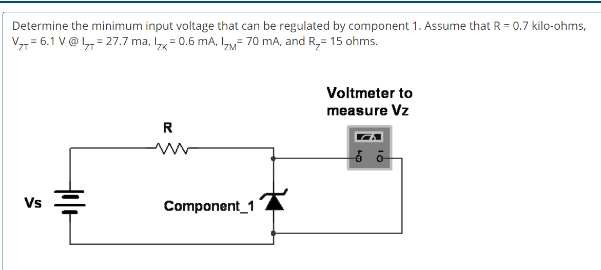Solved Determine the minimum input voltage that can be | Chegg.com