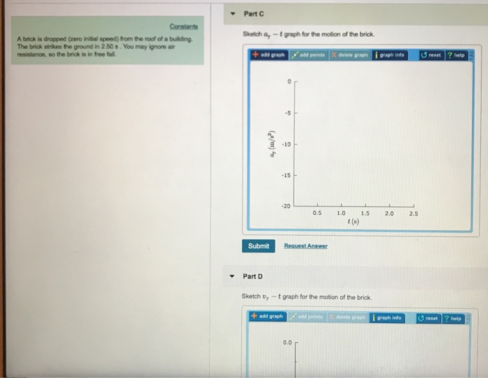 Solved Part C Constants Sketch a, -t graph for the motion of | Chegg.com