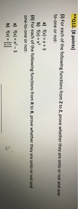 Solved *Q12. 18 points] () For each of the following | Chegg.com