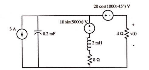 Solved Use superposition to find the steady state voltage | Chegg.com