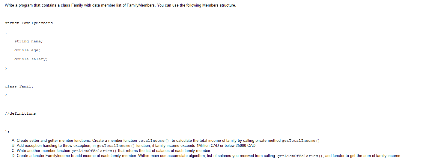 Solved in C++ | Chegg.com