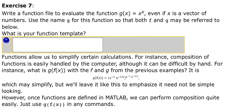 Solved Exercise 7 Write A Function File To Evaluate The 5579