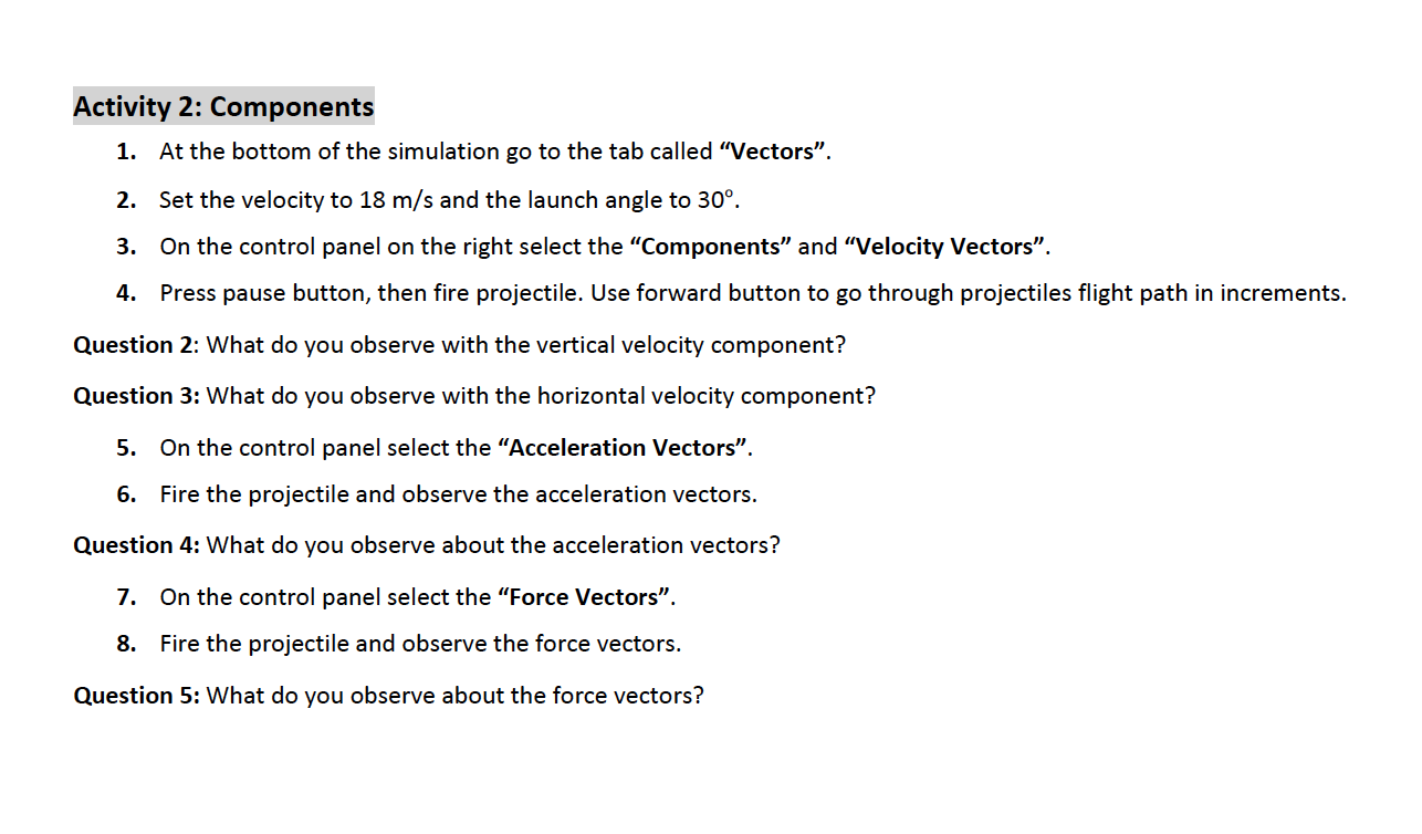 Solved OBJECTIVES Review 2-Dimensional for objects under the | Chegg.com