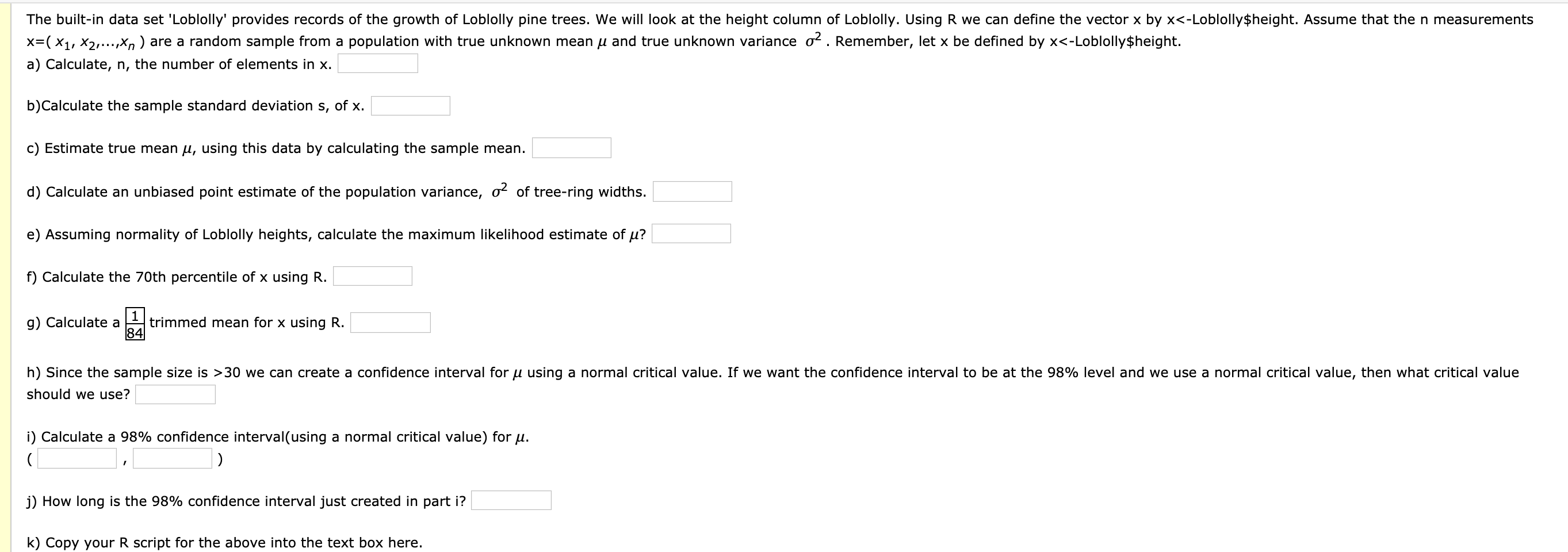 Solved The built-in data set 'Loblolly' provides records of | Chegg.com