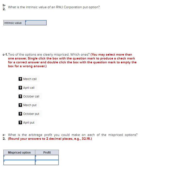 Solved Use the option quote information shown here to answer | Chegg.com