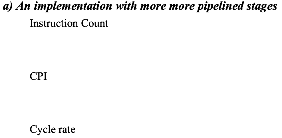 Solved Problem 2. (14 points) Quantifying CPU performance | Chegg.com